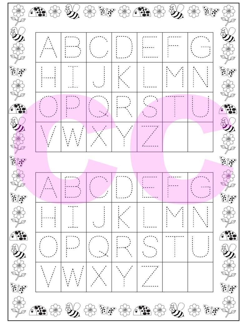 Letter Tracing Worksheet for Kids | Preschool ABC Practice ...