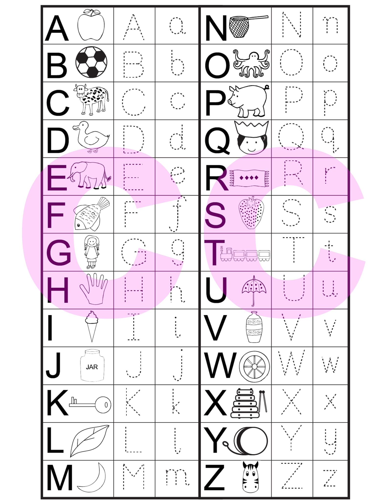 Capital and Small Letter Tracing Worksheet | ABC Handwriting Practice ...