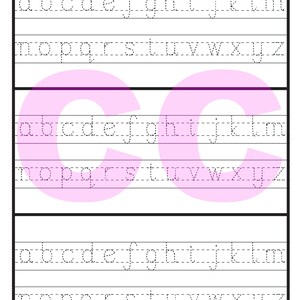 Lowercase Letter Tracing Worksheet for Kids | Preschool Alphabet ...