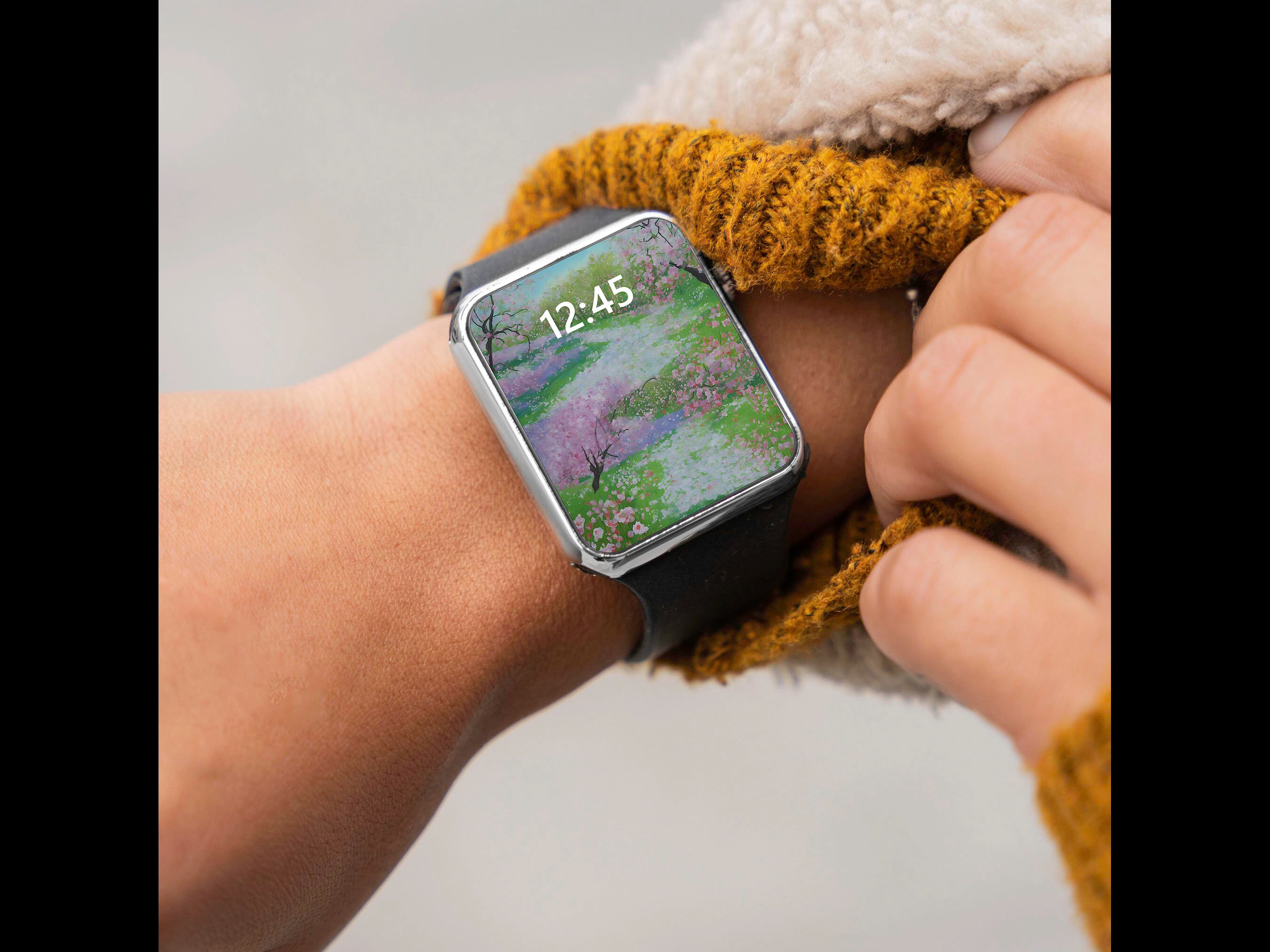 Watch Face Smartwatch Custom Art Background Digital Watch Custom Face ...