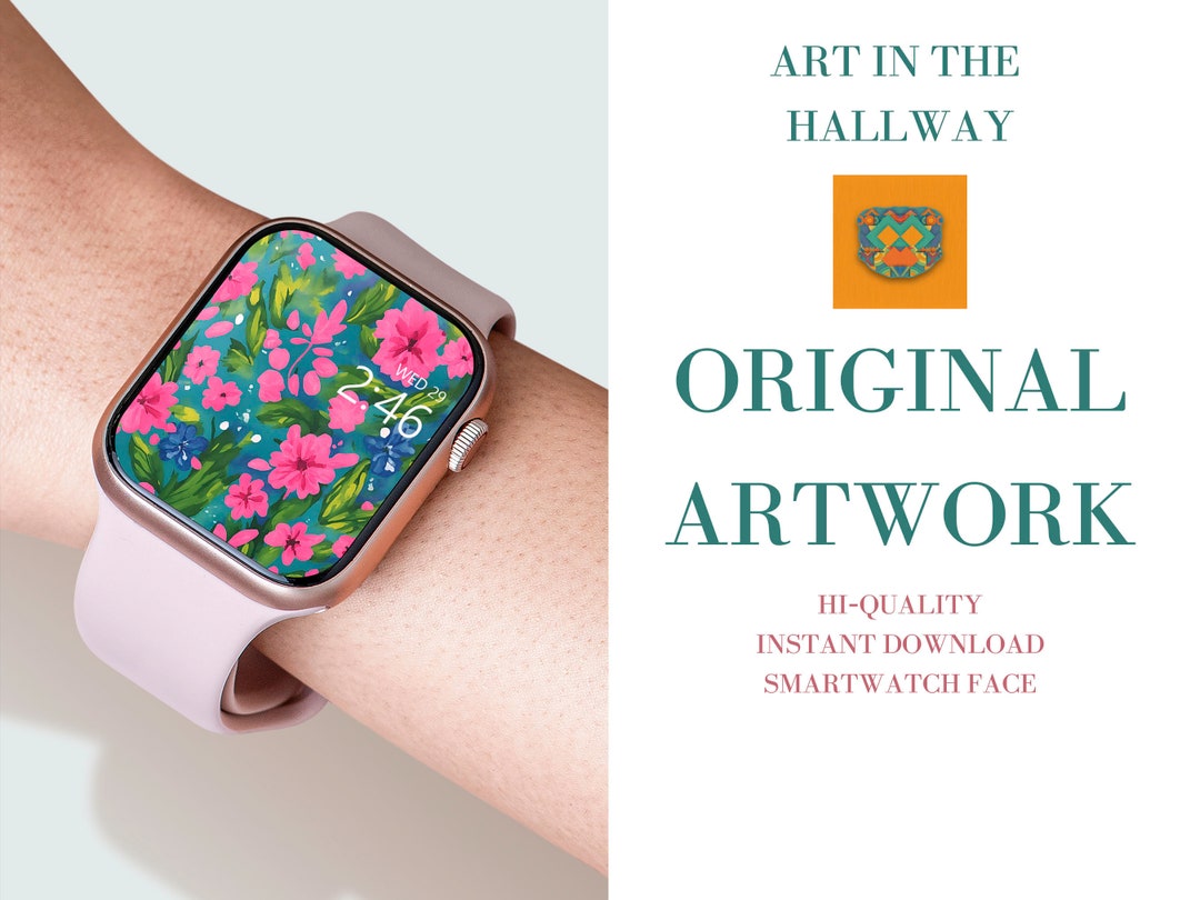 Apple Watch Face Smartwatch Face Digital Watch Face Boho Floral Art ...