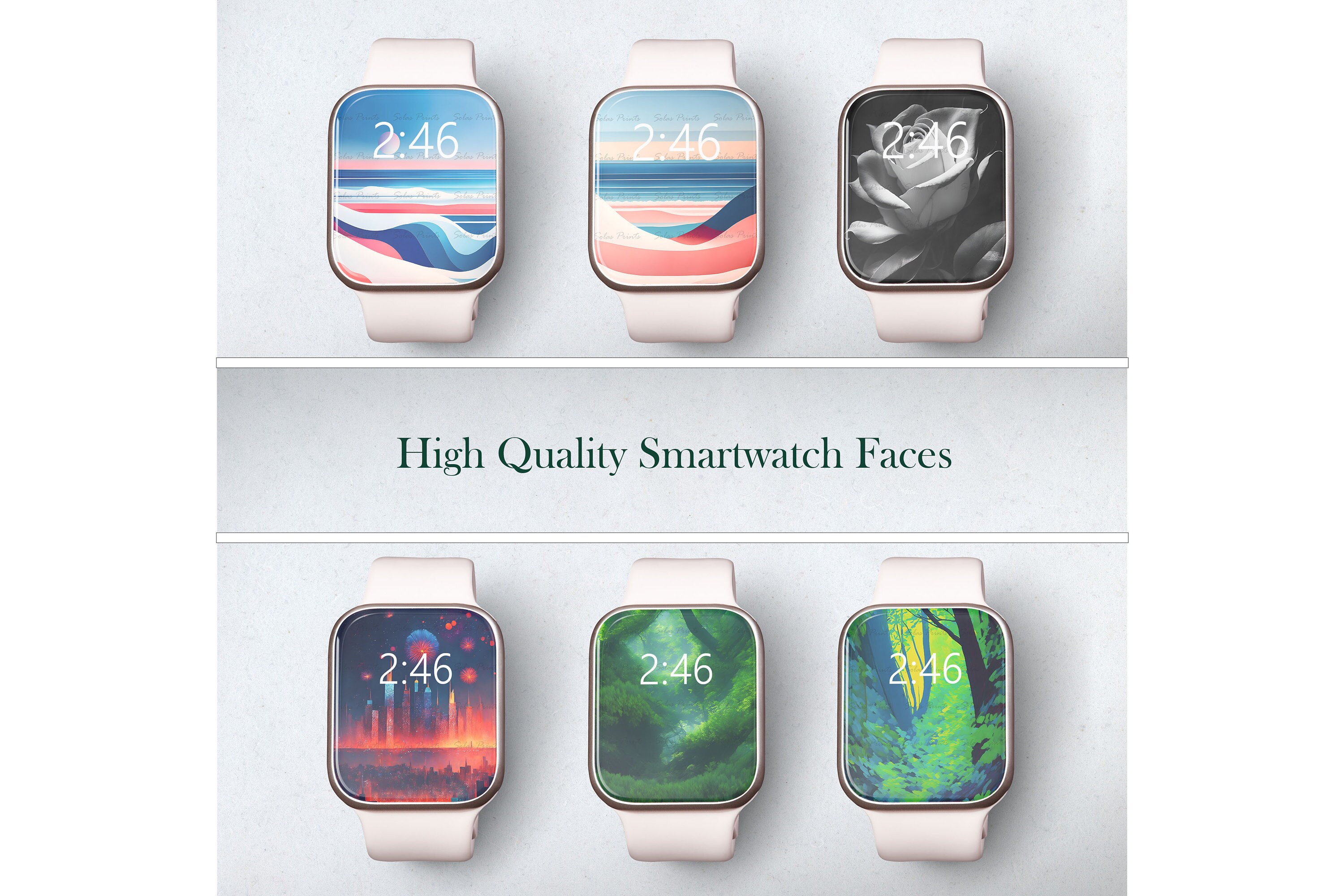 Minimalist Boho Watch Face Modern Digital Download Art Smartwatch ...