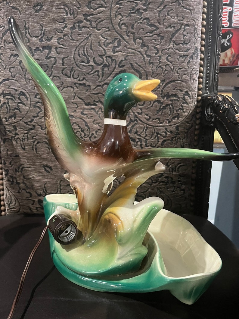 1950s Vintage Mallard Duck Lamp by Lane & Co - Etsy