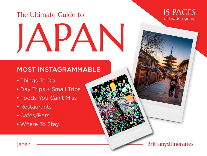 Ultimate Japan Guide Japan Itinerary Osaka Guide Kyoto - Etsy