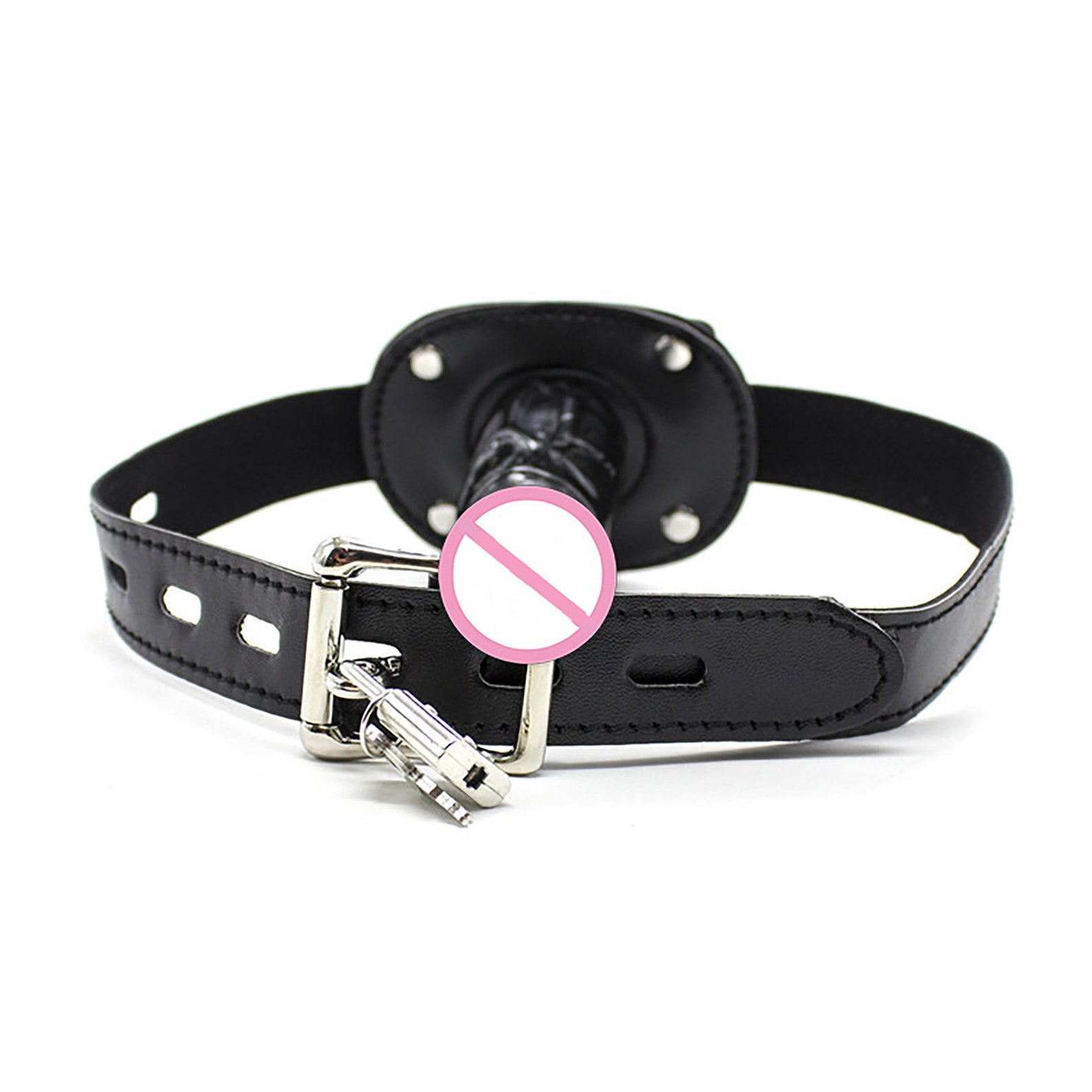Dildo Gag Mouth Gag With Lock Bondage Leather Mouth Gag Etsy