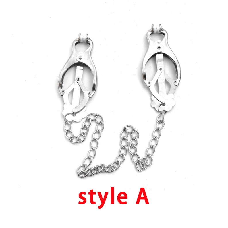 Clover Metal Chain Nipple Clamp Bdsm Nipple Clampsnipple Fetish Bondage Nipplesclitoral