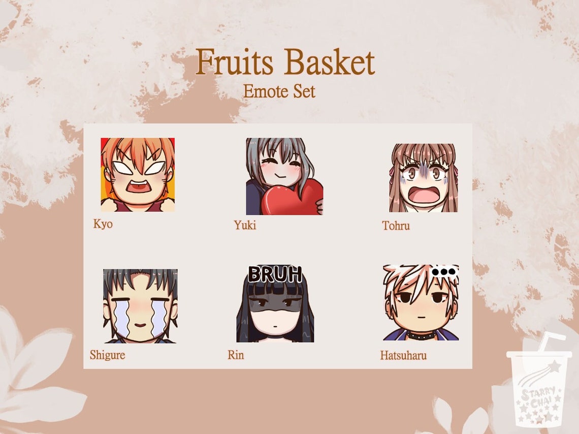 Fruits Basket Emote Set 6 Emotes - Etsy
