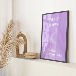 Purple Angel Aura Poster Set, Set of 3 Affirmation Poster, Spiritual ...