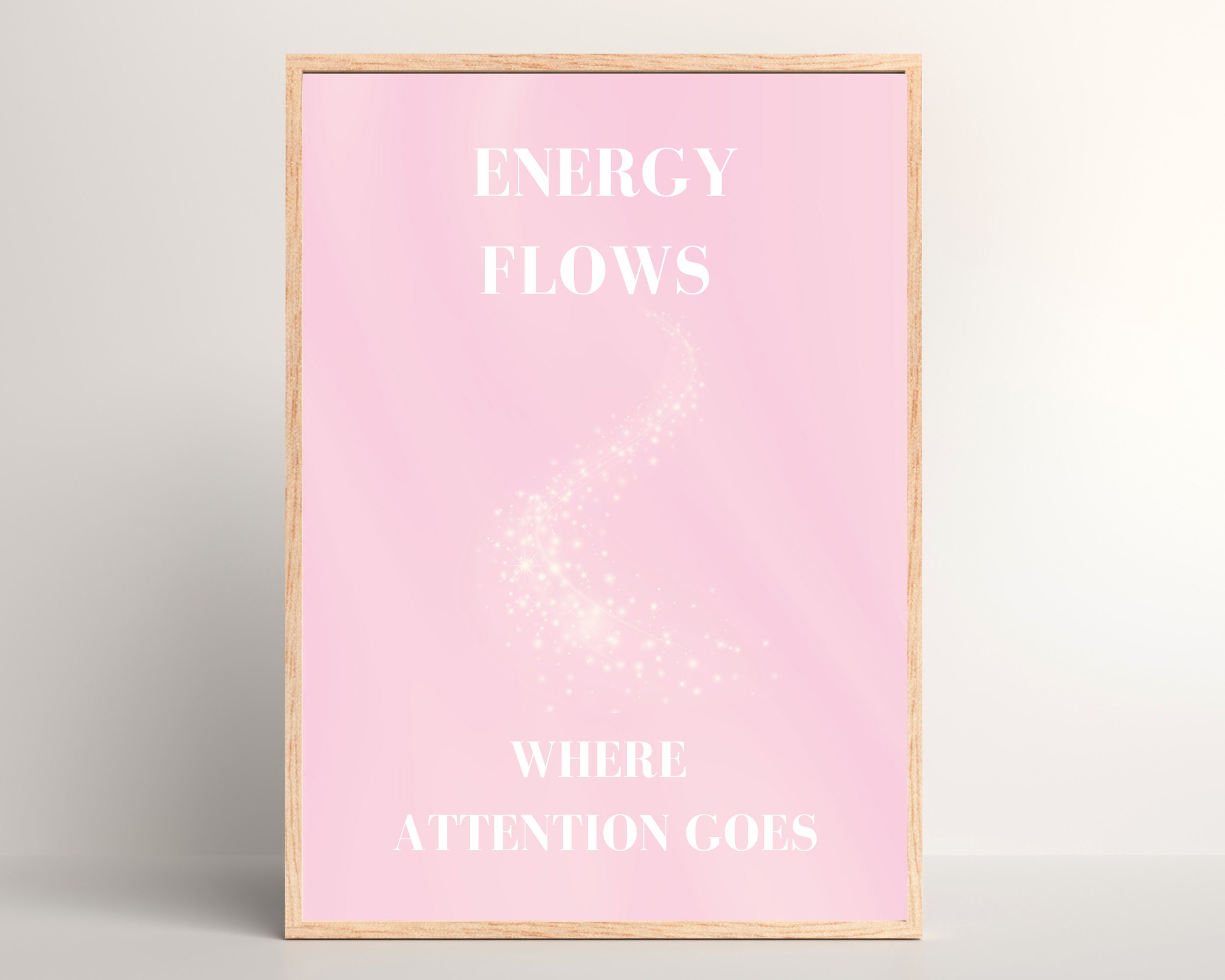 Pastel Pink Angel Aura Poster Set, Set of 3 Affirmation Poster ...