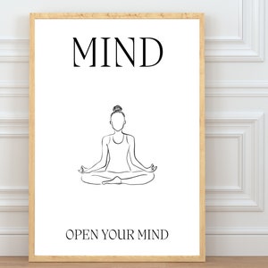 Mind Body Soul, Set of 3 Aura Poster, Living Room Poster, Positive ...