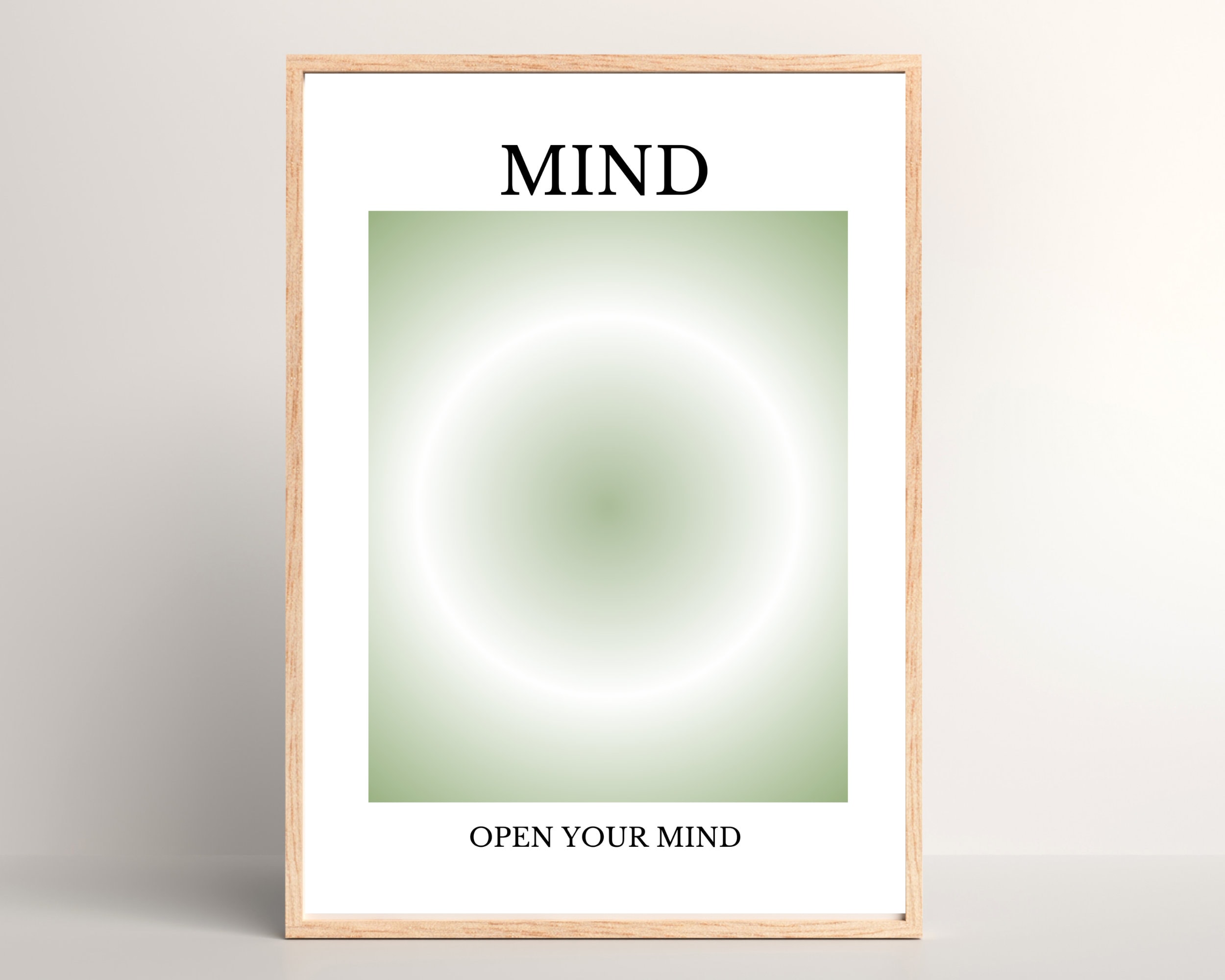 Sage Green Mind Body Soul Aura Poster, Set of 3 Affirmation Poster ...