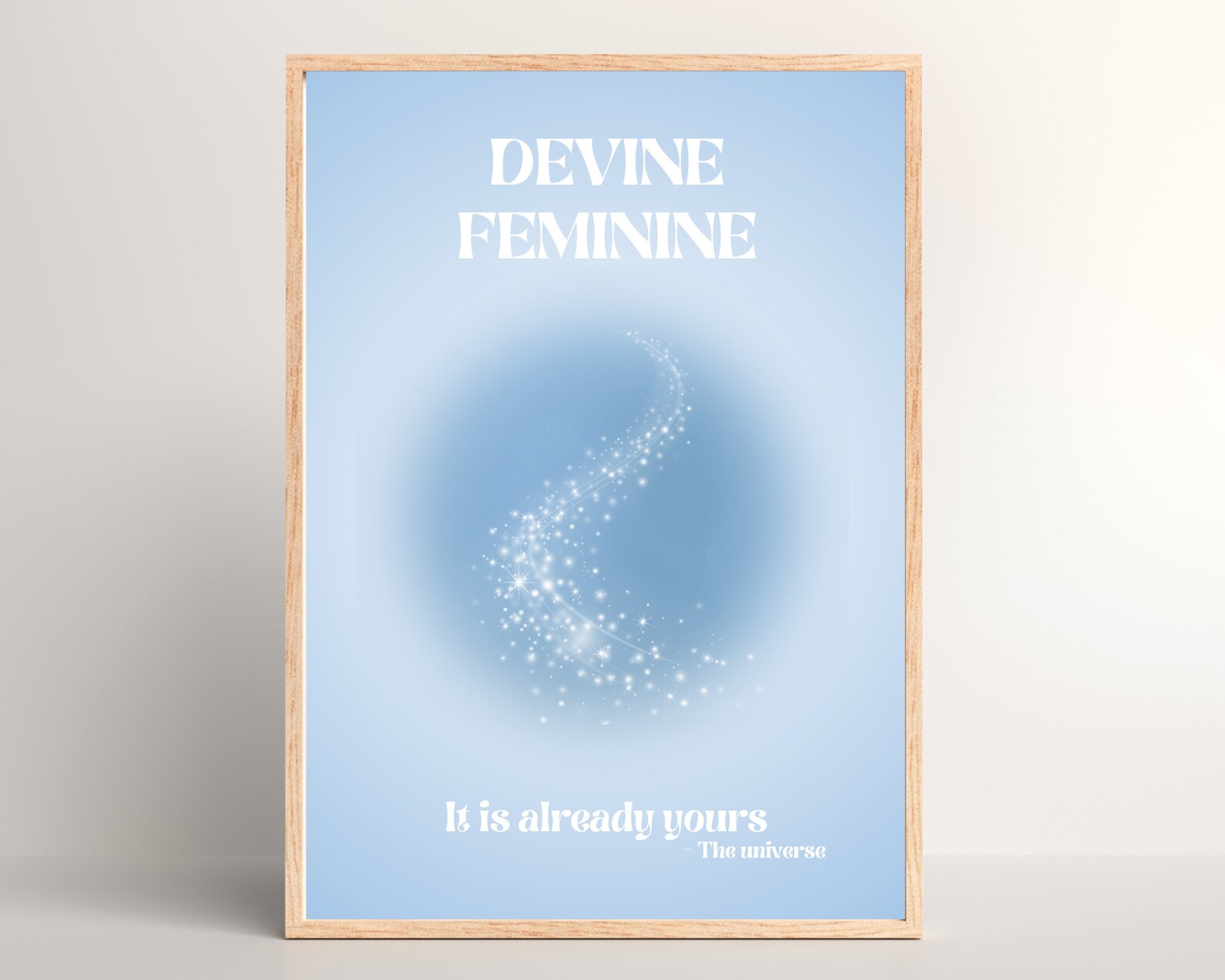 Set of 6 Prints, Blue Gallery Wall Art, Blue Angel Number Aura Poster ...