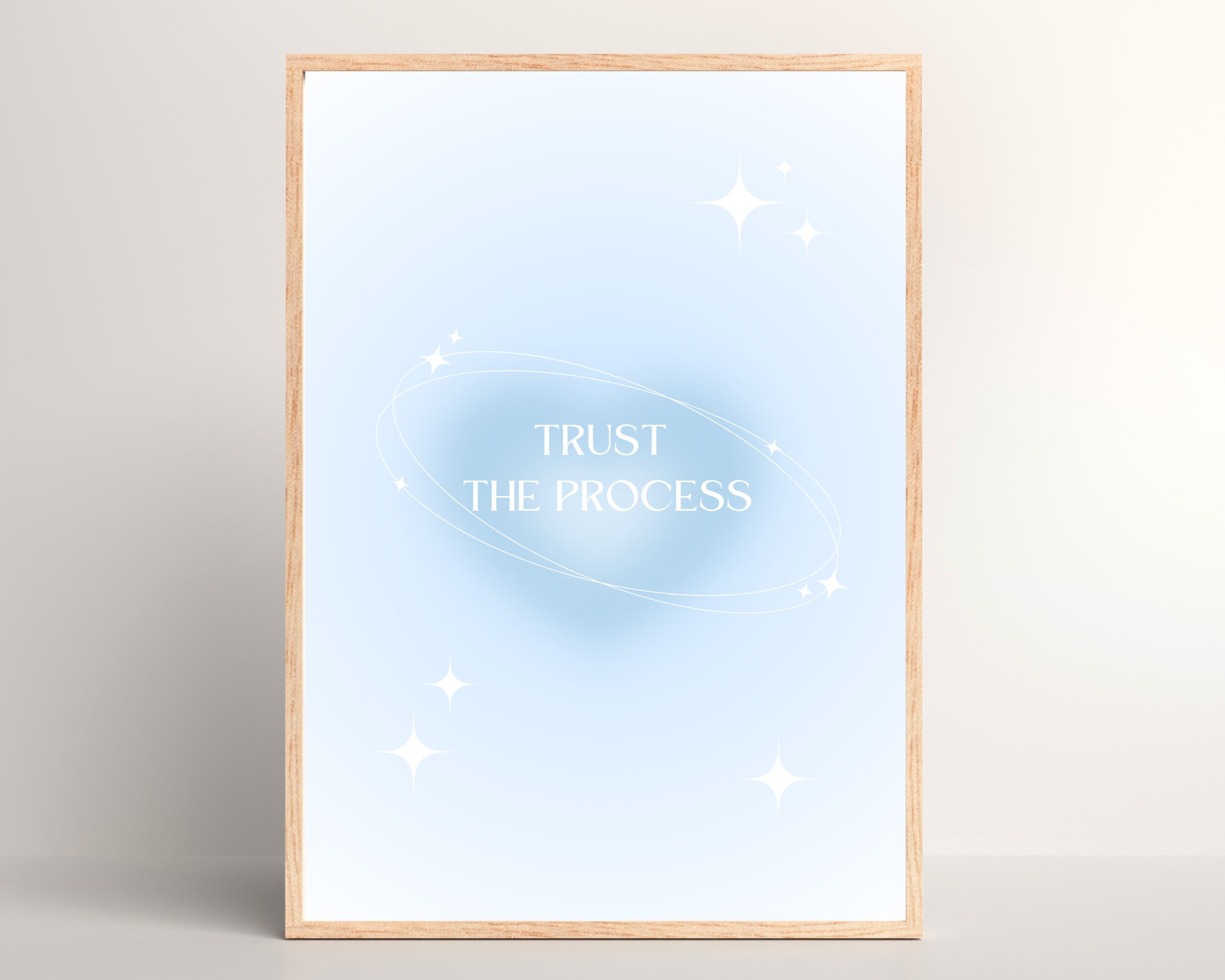 Light Blue Prints, Self Love Posters, Blue Angel Aura Poster Set, Set ...