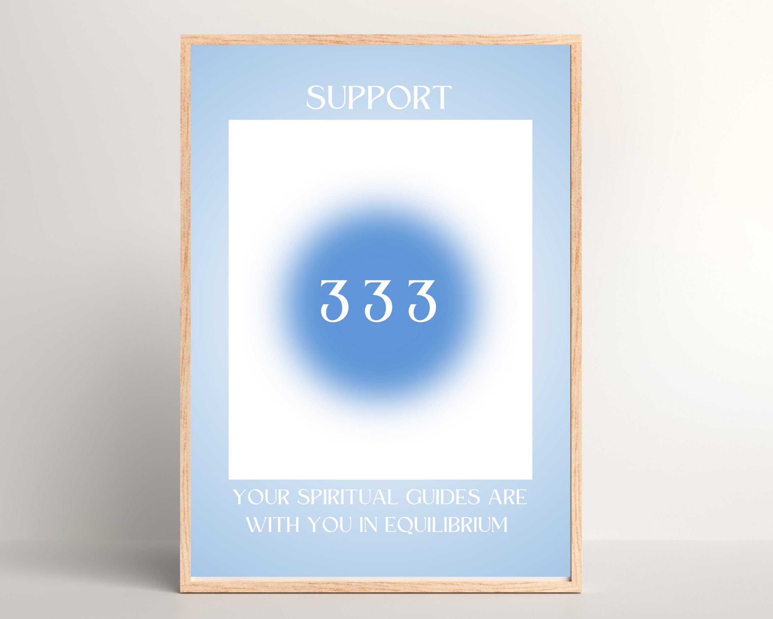 Blue Aura Poster, Angel Number 111, 222, 333, Set of 3 Affirmation ...