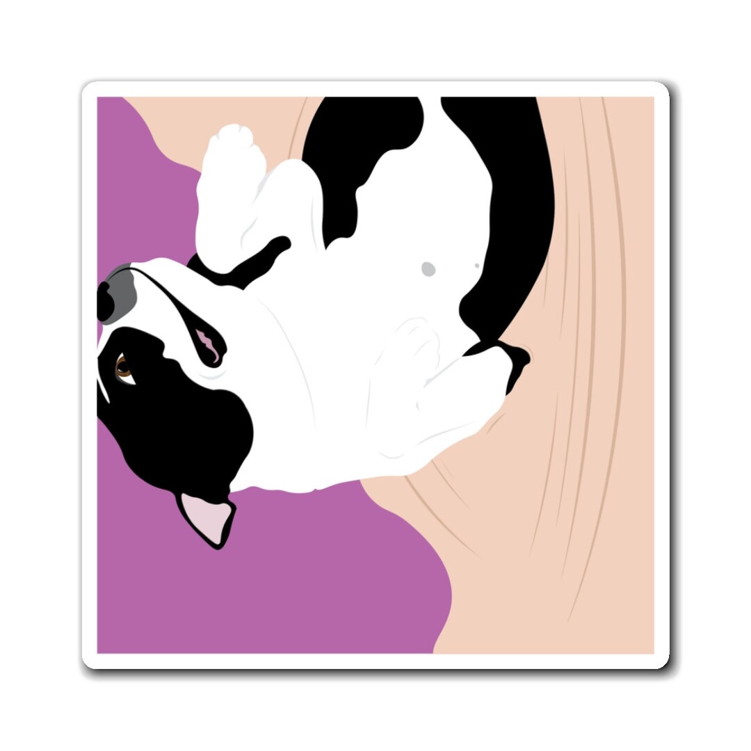 Boston Terrier Zoomies Magnet, Boston Terrier Art, Dog Art, Magnet ...