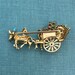 Delightful Sicilian Italian Donkey Cart 18K Yellow Gold Gemstone Brooch ...