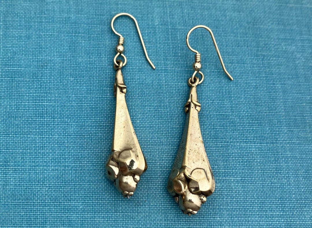Victorian Antique Gold Filled Dangle Drop Earrings With New Gold Filled ...