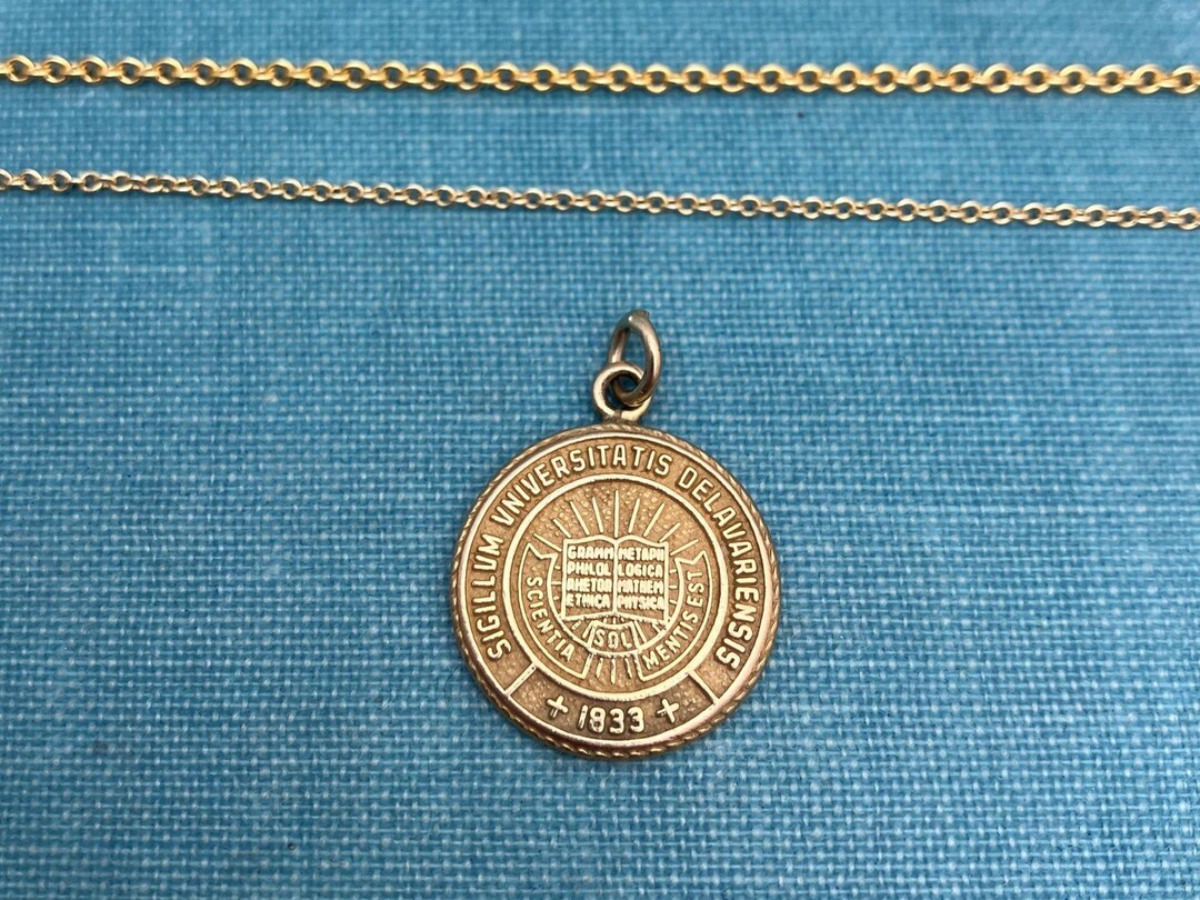 Vintage Notre Dame 10K Gold Charm: School Seal Pendant, Optional Chain ...
