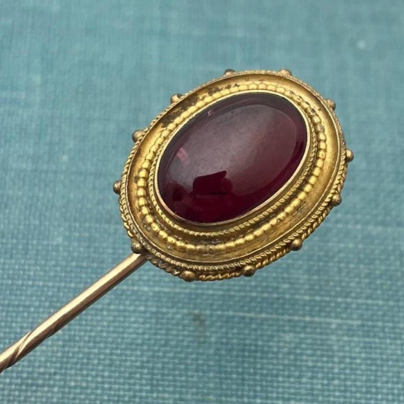 Garnet Stick Pin - Etsy