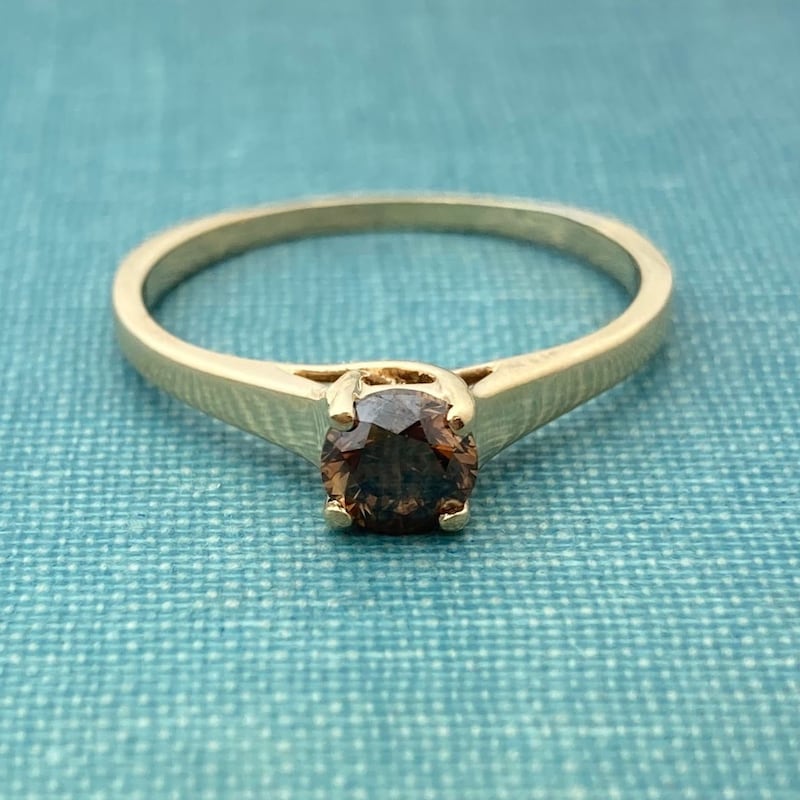 Brown Diamond Ring - Etsy