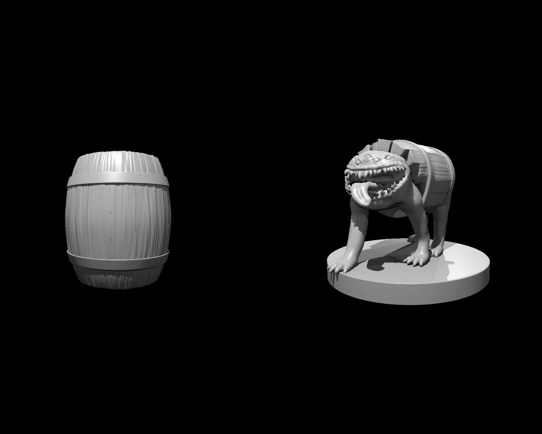 Barrel Mimic Miniature for Dnd Pathfinder and Other Ttrpgs - Etsy