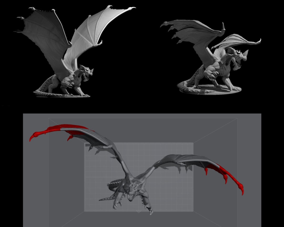 Ancient Blue Dragon Miniature for Dnd Pathfinder and Other - Etsy