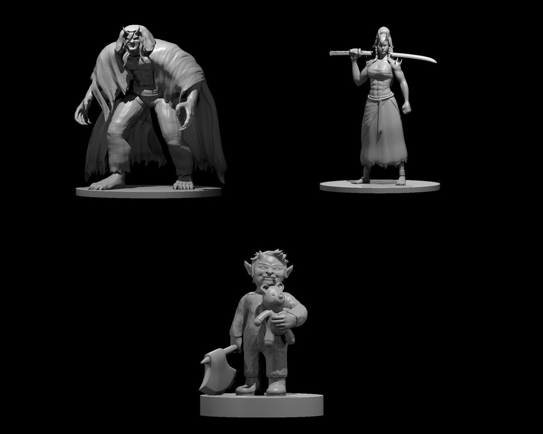 Oni Miniature for Dnd Pathfinder and Other Ttrpgs - Etsy