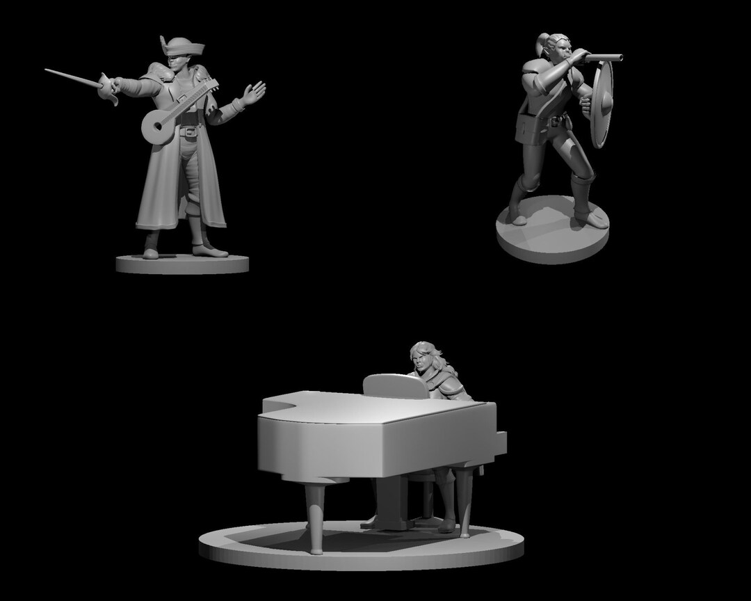 Half Orc Bard Miniature for Dnd Pathfinder and Other Ttrpgs - Etsy