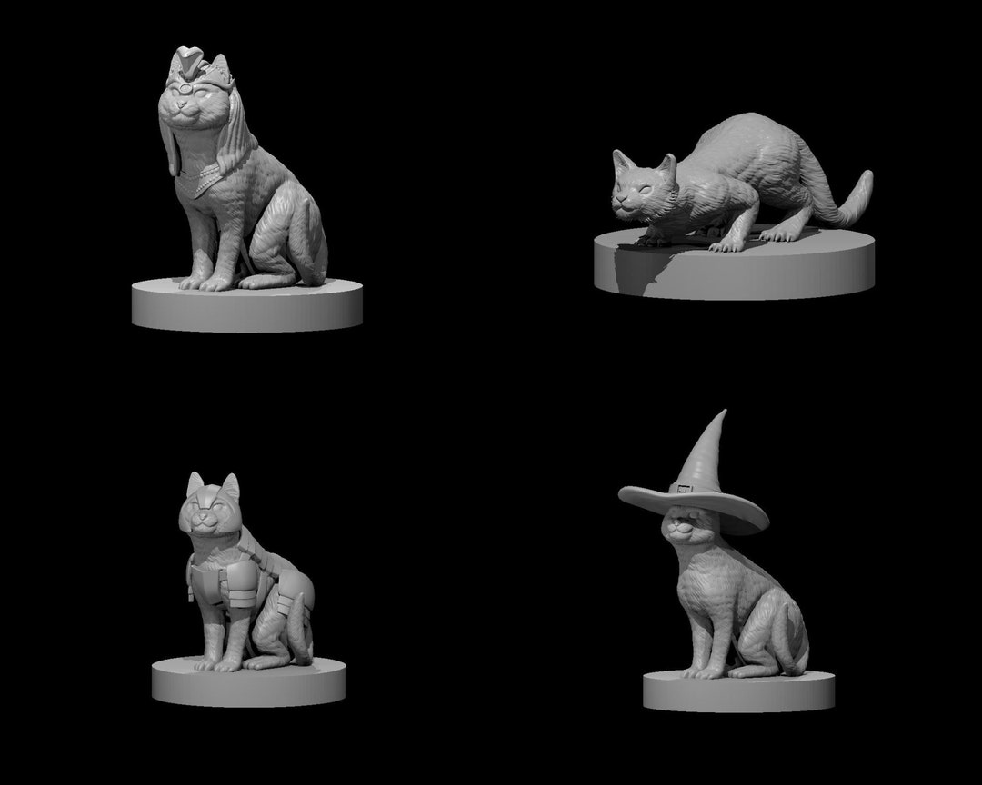 Cat Miniature for Dnd Pathfinder and Other Ttrpgs - Etsy