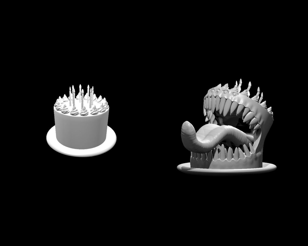 Birthday Cake Mimic Miniature for Dnd Pathfinder and Other Ttrpgs - Etsy