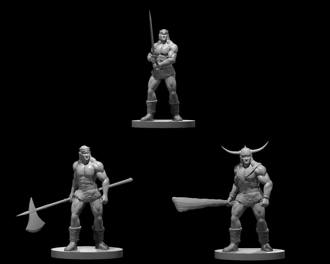 Human Barbarian Miniature For Dnd Pathfinder And Other Ttrpgs Etsy Human Barbarian Miniature For Dnd Pathfinder And Other Ttrpgs Etsy