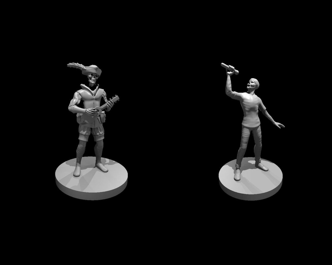 Undead Bard Miniature for Dnd Pathfinder and Other Ttrpgs - Etsy