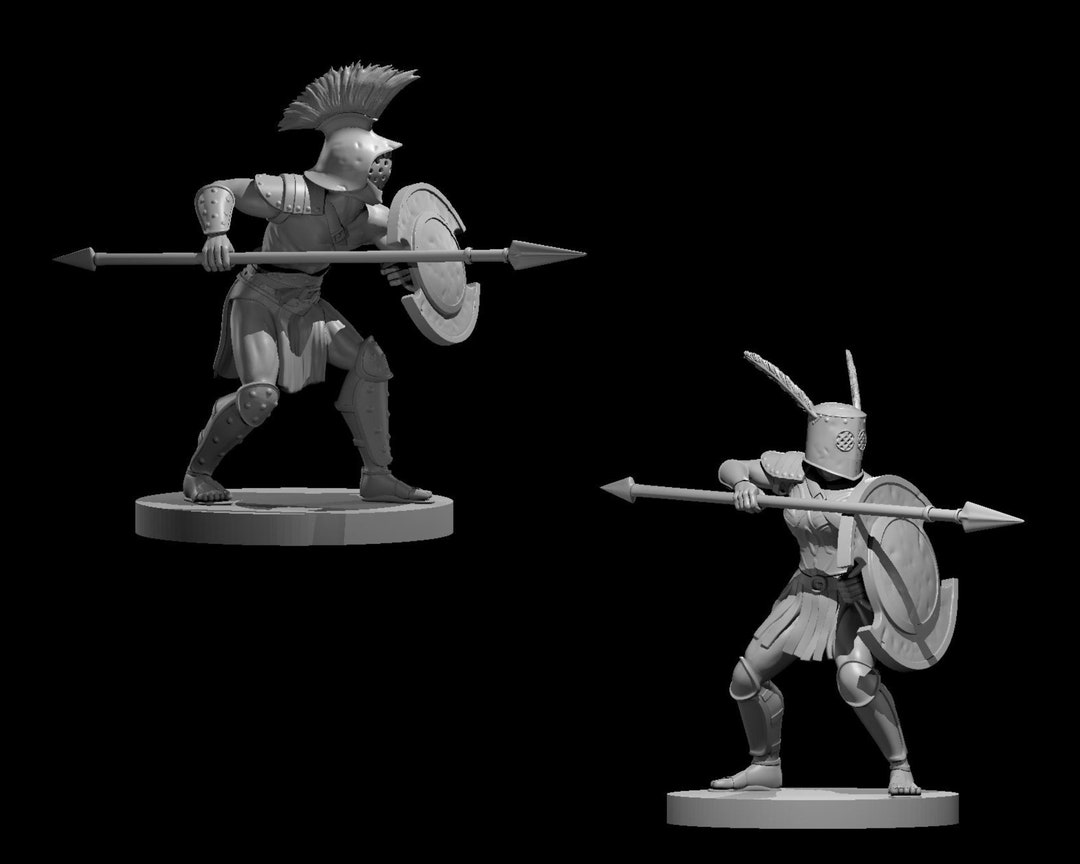 Gladiator Miniature for Dnd Pathfinder and Other Ttrpgs - Etsy