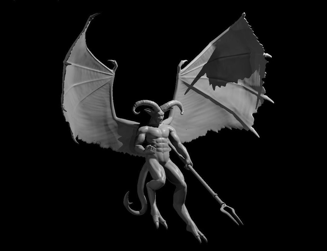 Horned Devil Miniature for Dnd Pathfinder and Other Ttrpgs - Etsy
