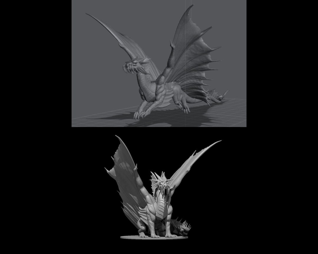 Adult Gold Dragon Miniature for Dnd Pathfinder and Other Ttrpgs - Etsy