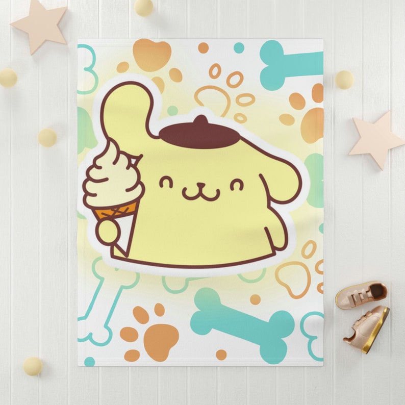 Pompompurin Aesthetic Kawaii Soft Fleece Baby Blanket - Etsy