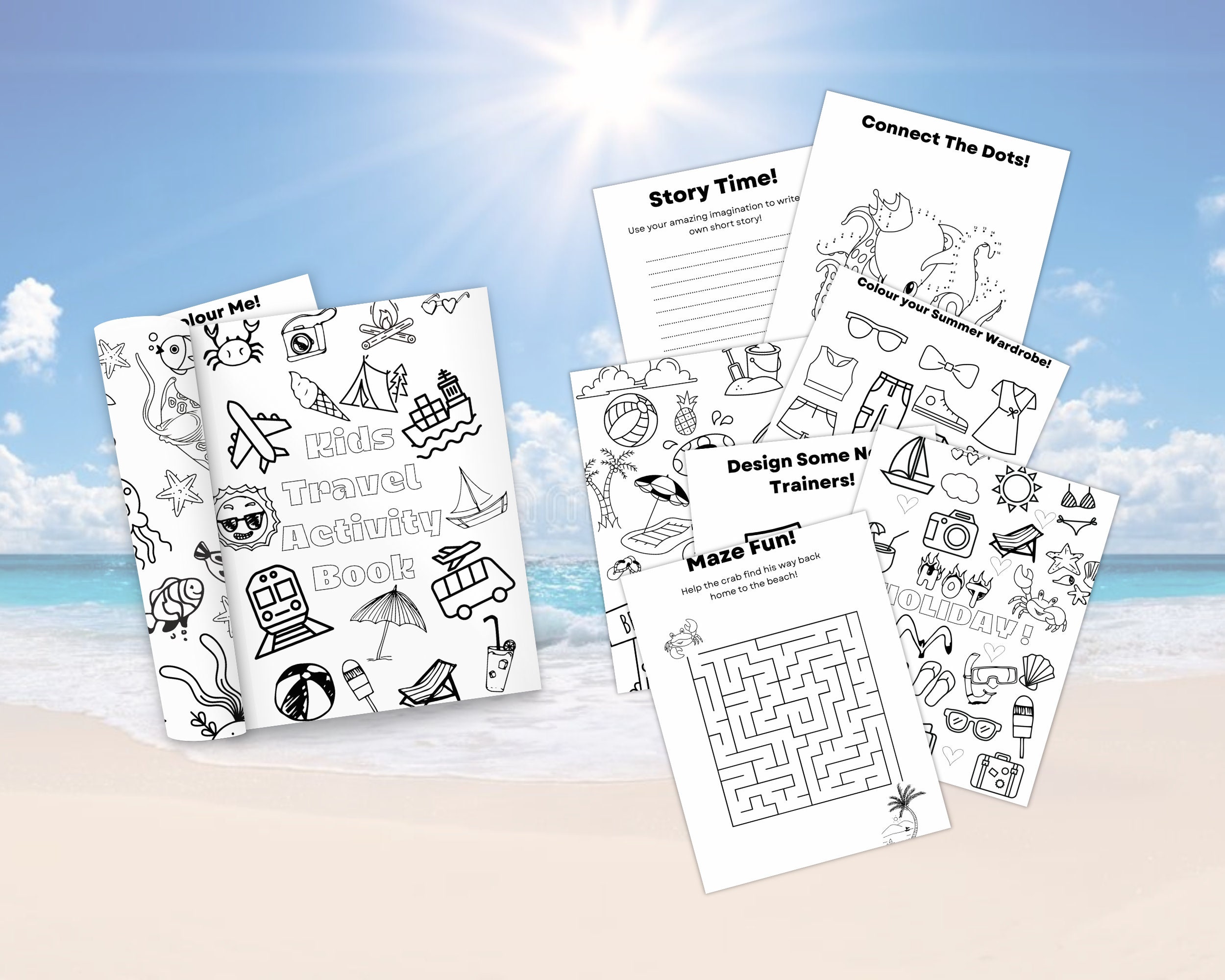 Downloadable Printable Kids Travel Activity Book Busy Book - Etsy