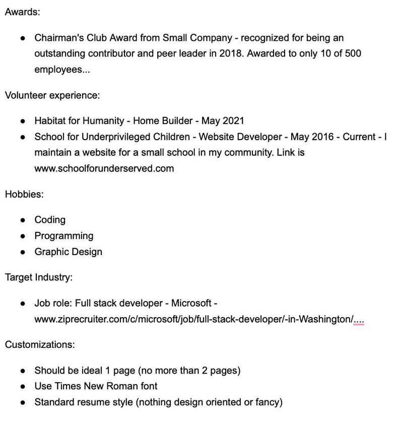 Custom Resume Makeover | Revamp Your Resume in 2 Days | Professional ...