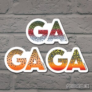 Georgia Sticker GA / Rainbow, Brook & Brown Trout / Fly Fishing Sticker ...