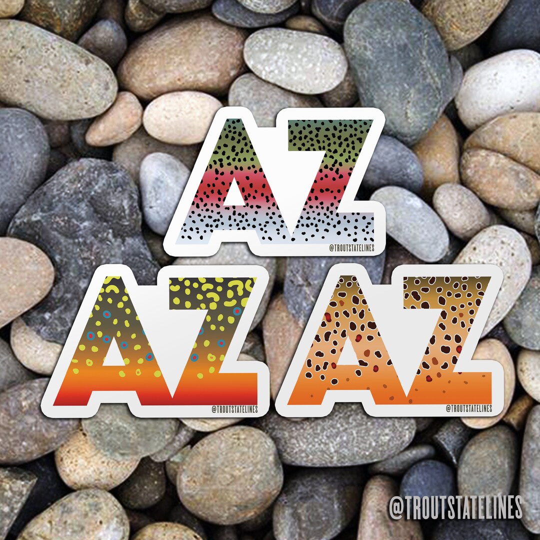 Arizona Trout Stickers AZ / Brown Brook or Rainbow Trout / - Etsy