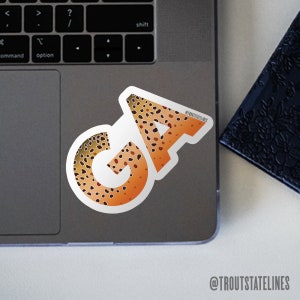 Georgia Sticker GA / Rainbow, Brook & Brown Trout / Fly Fishing Sticker ...