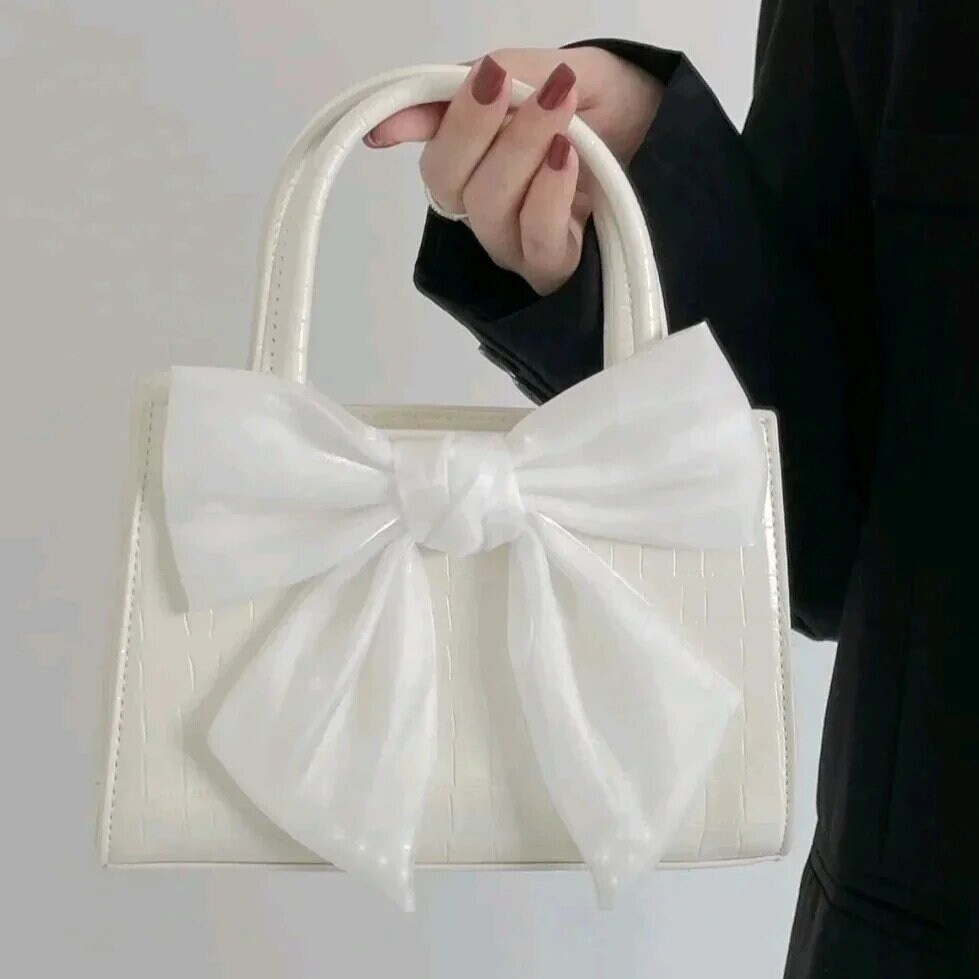 Croquette Mini Bow Clutch Bow Bag/bow Purse in White or Pink - Etsy