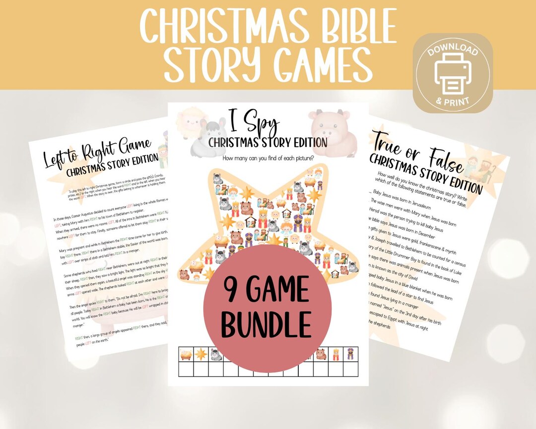 Bible Christmas Games, Church Christmas Party Idea, Sunday School ...