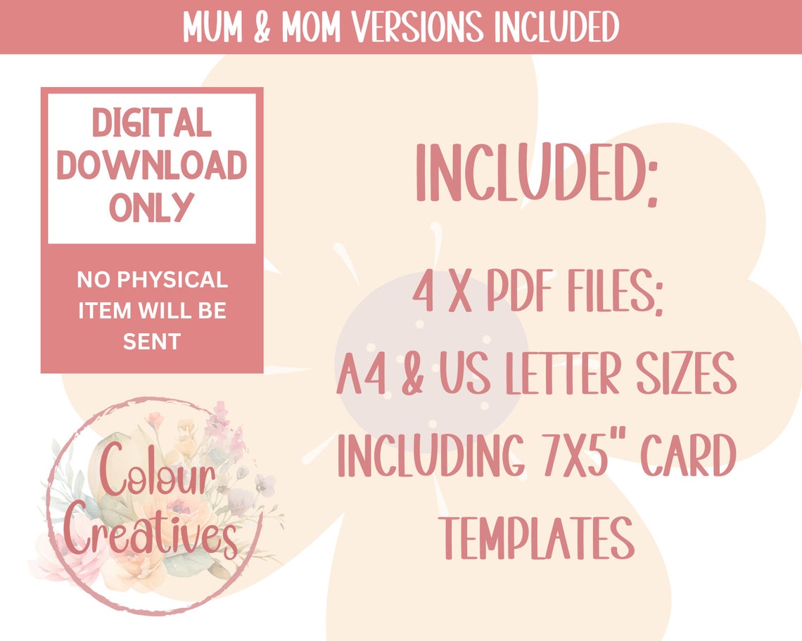 All About My Mum Printable, All About Mom, Mother's Day Gift, Mother's ...