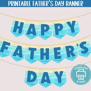 Fathers Day Banner Template, Fathers Day Printable, Happy Fathers Day ...