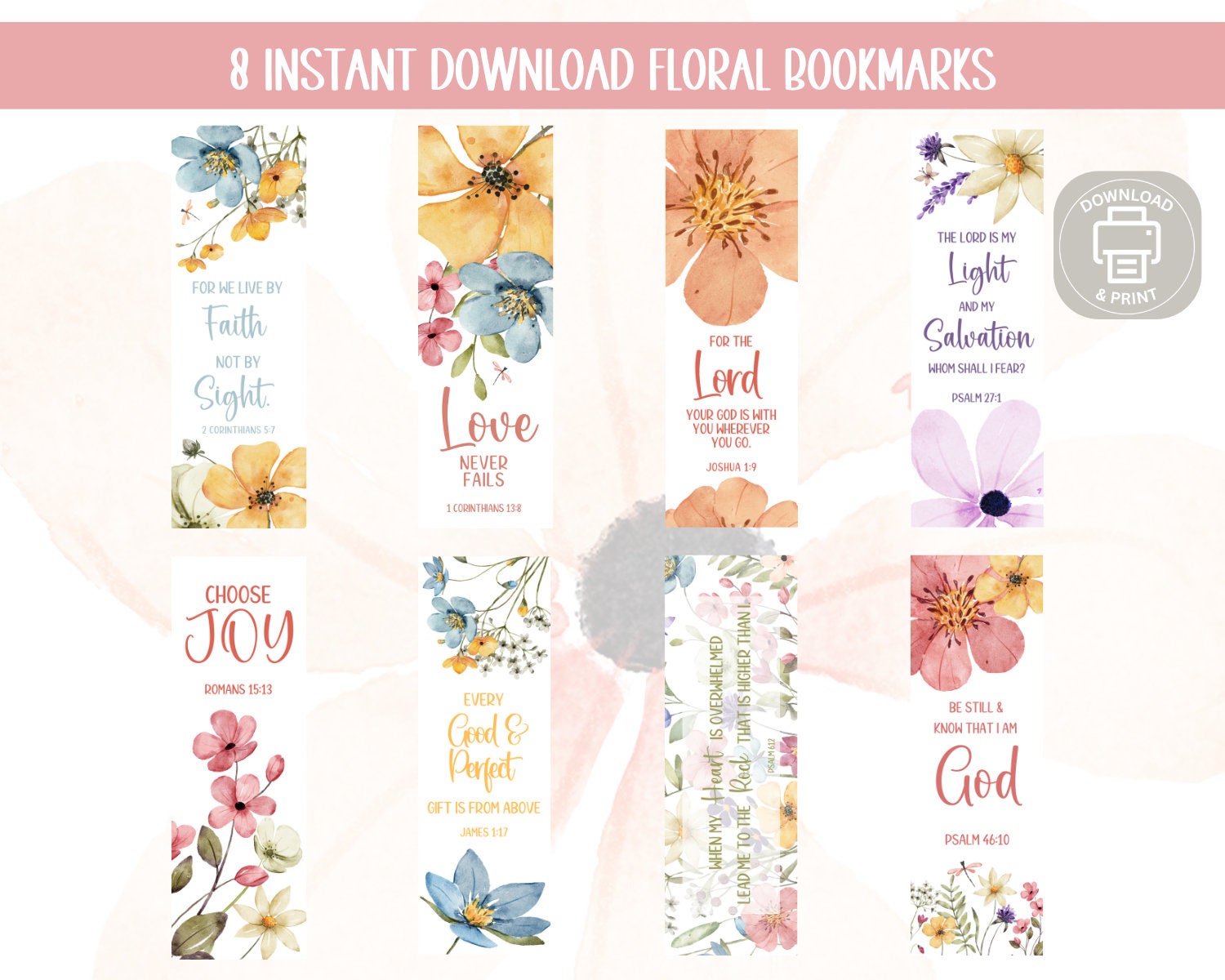 Printable Bible Verse Bookmarks, Mother's Day Bible Verse Bookmarks ...