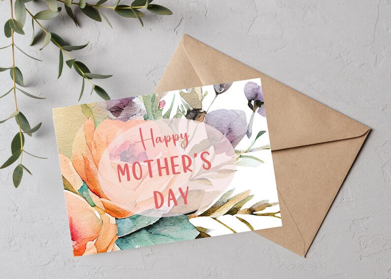 Mothers Day Card Printable, Happy Mothers Day Card, Mother's Day Card ...