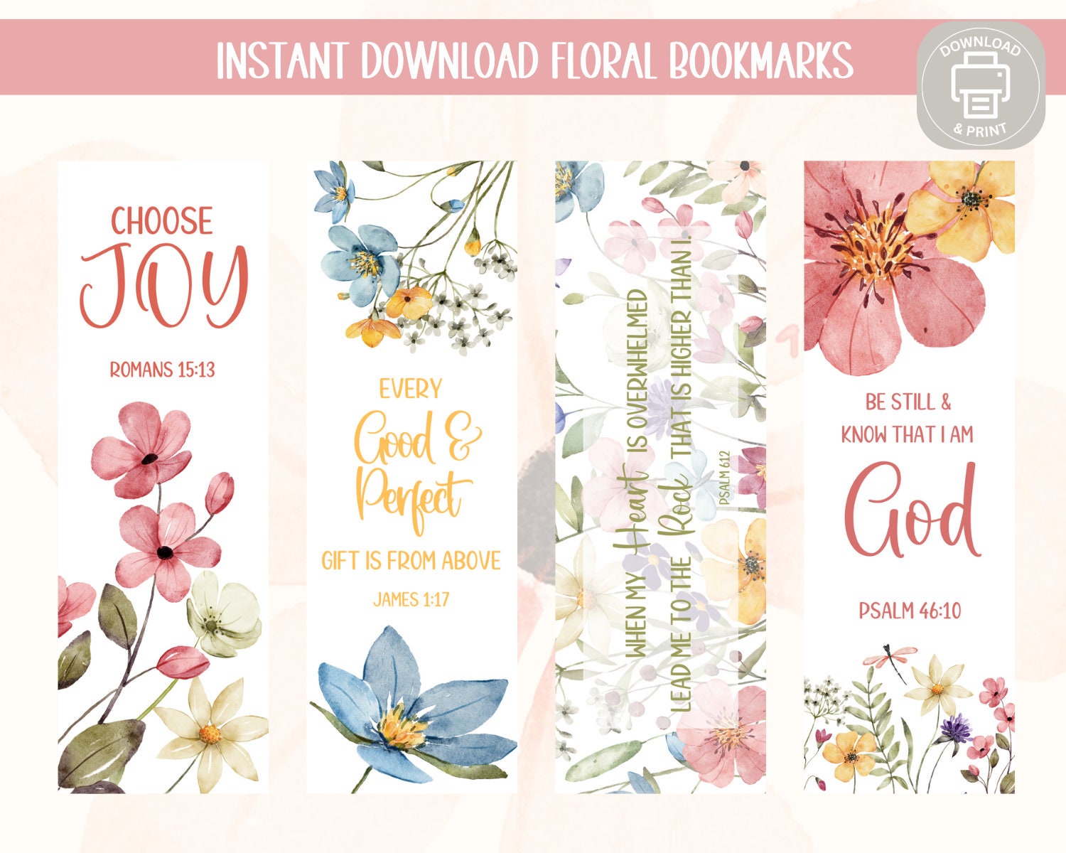 Printable Bible Verse Bookmarks, Mother's Day Bible Verse Bookmarks ...