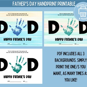 Father's Day Handprint Printable, DIY Gift for Dad, Preschool Father's ...