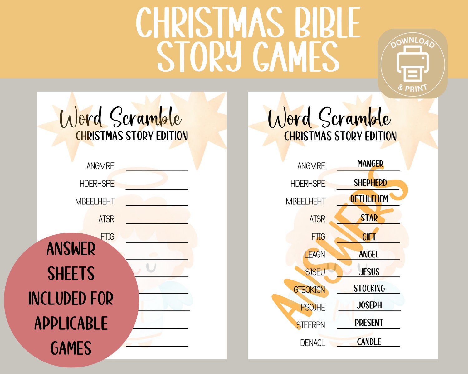 Bible Christmas Games, Church Christmas Party Idea, Sunday School ...
